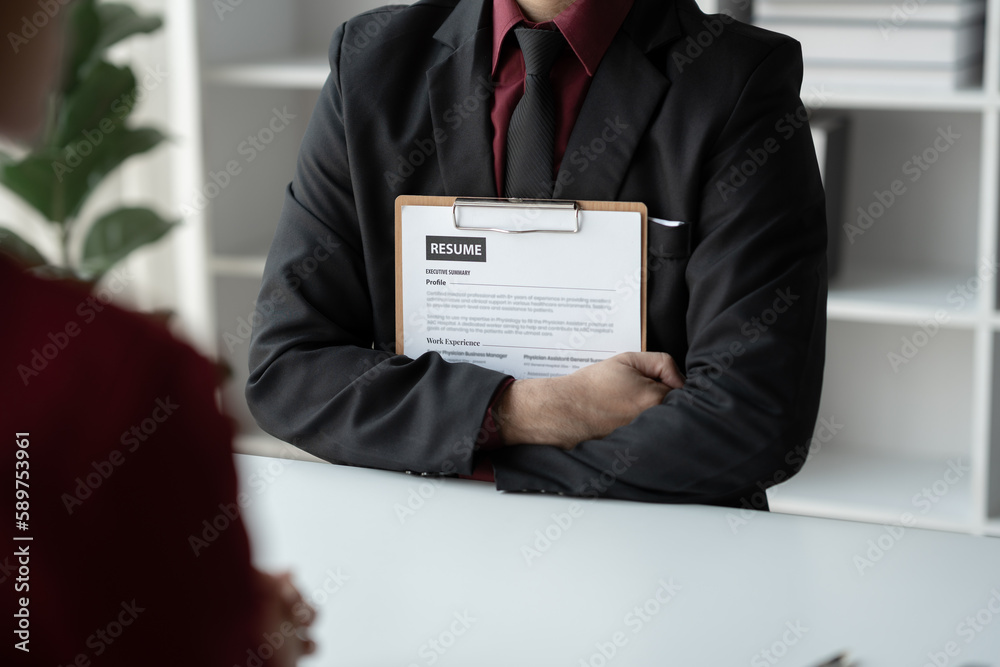 Employees of the company's human resources department receive documents ... Employees of the company's human resources department receive documents ...