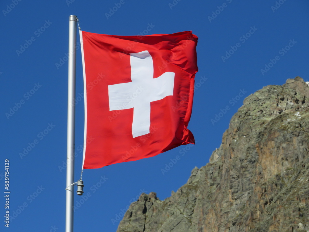 National flag of the Swiss Confederation (Flag of Switzerland ...
