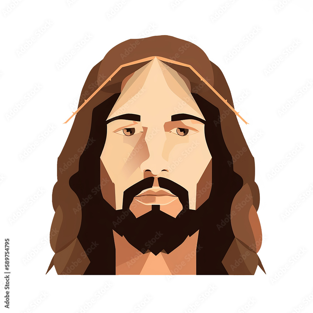 Jesus illustration isolated on transparent background, generative ai ...