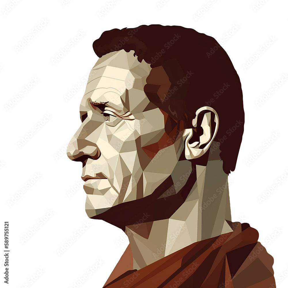 Caesar illustration isolated on transparent background, generative ai ...