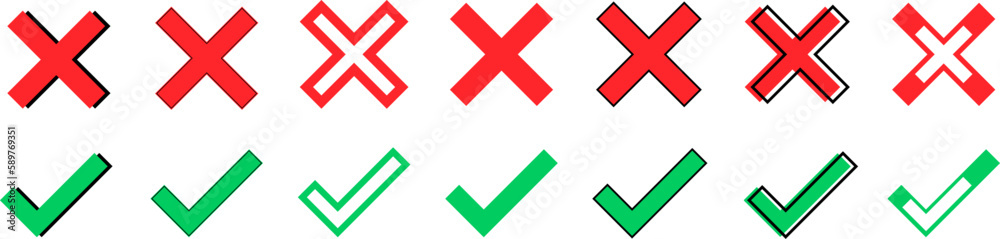 Set of check mark. Done icon symbol. Check mark icon. Checkbox icons ...