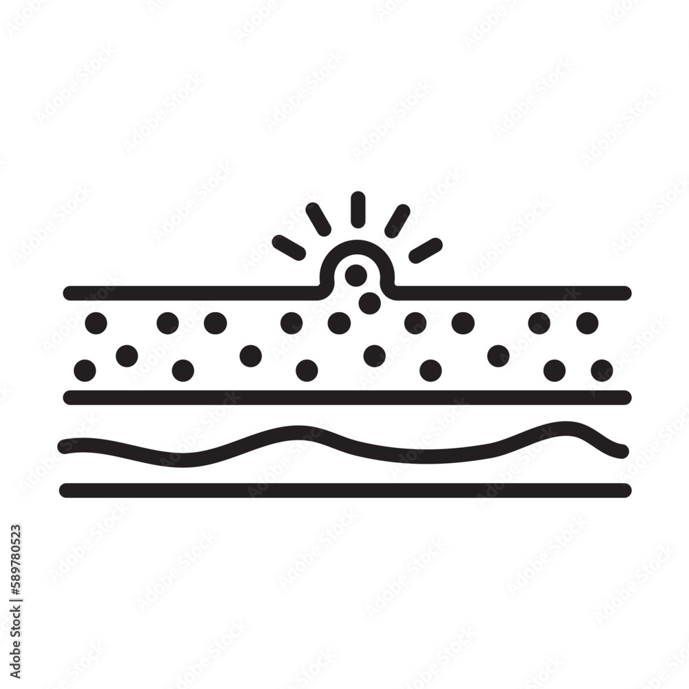 Acne treatment icon. skin pimple sebum vector sign. isolated ...