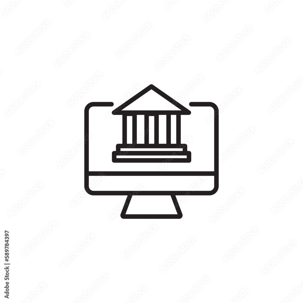 Online Banking icon for app web logo banner poster icon - SVG File ...