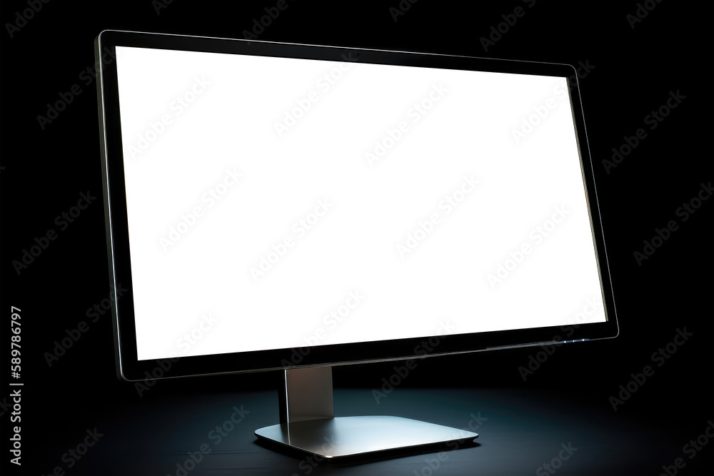 Computer Monitor With Blank Space For A Photo Or Picture. Monitor ...