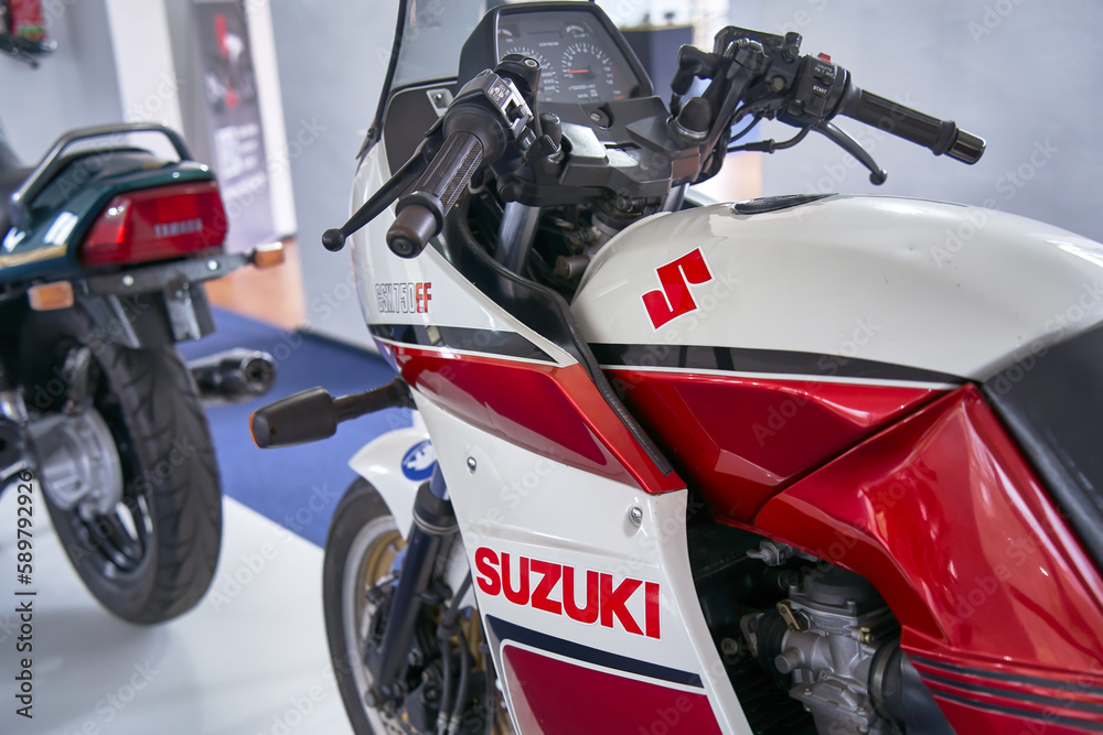 Gifhorn, Germany, March 31, 2023: Suzuki GSX 750 EF motorcycle from ...