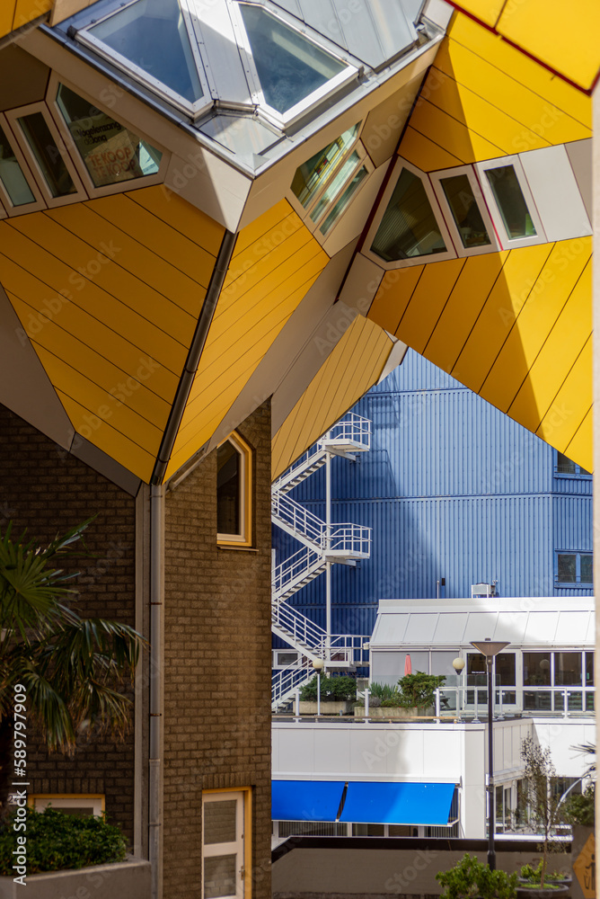 27 March 2023, Rotterdam, Netherlands, Cube houses or Kubuswoningen in ...
