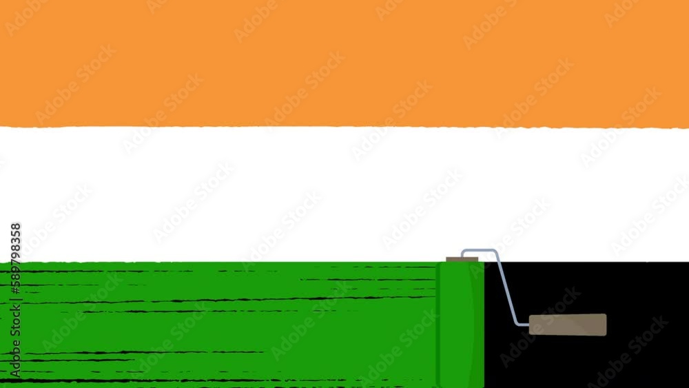 National flags transition, painted with roller Stock Video | Adobe Stock