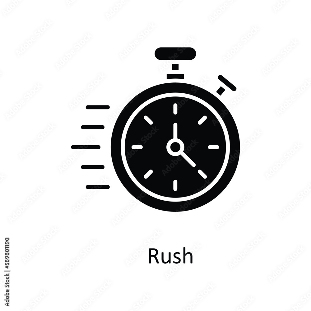 Rush Vector Solid Icons. Simple stock illustration stock Stock Vector ...