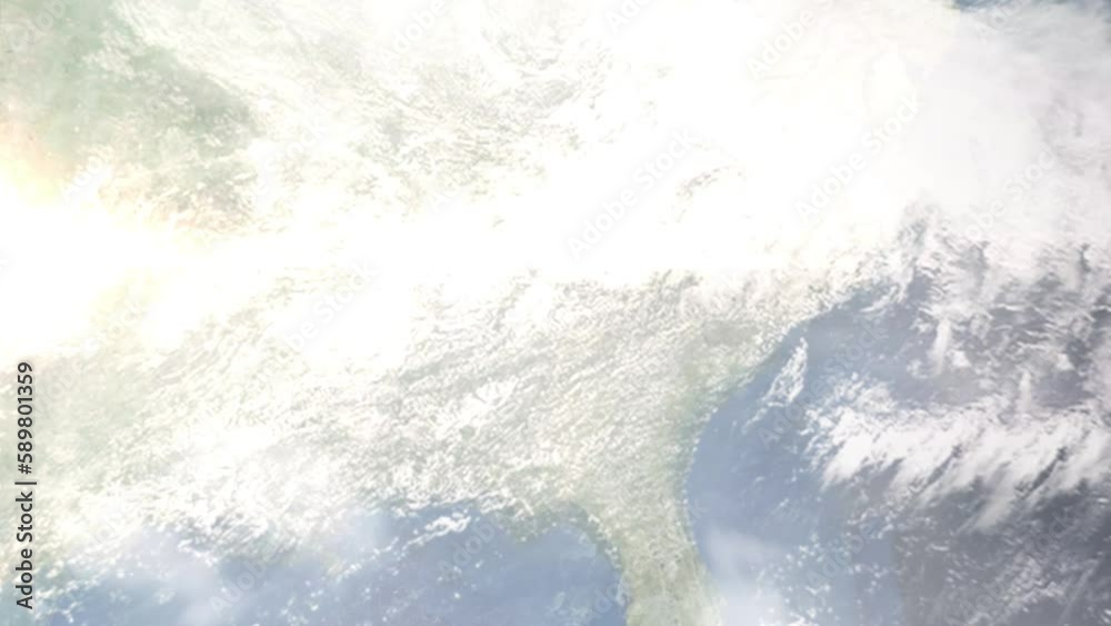 Earth zoom in from outer space to city. Zooming on Milton, Georgia, USA ...