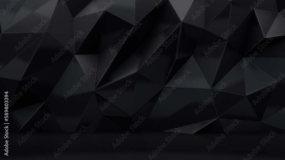 Black Abstract 3D Background. Stock Illustration | Adobe Stock