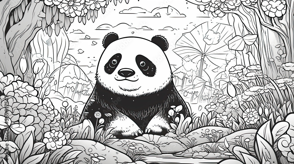 Panda Zen Coloring Page: Find Your Inner Peace with the Art of Coloring ...