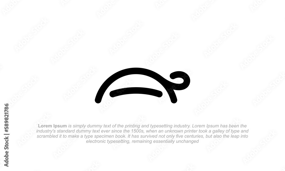 simple, minimalist, modern abstract turtle logo. pictogram turtle. line ...