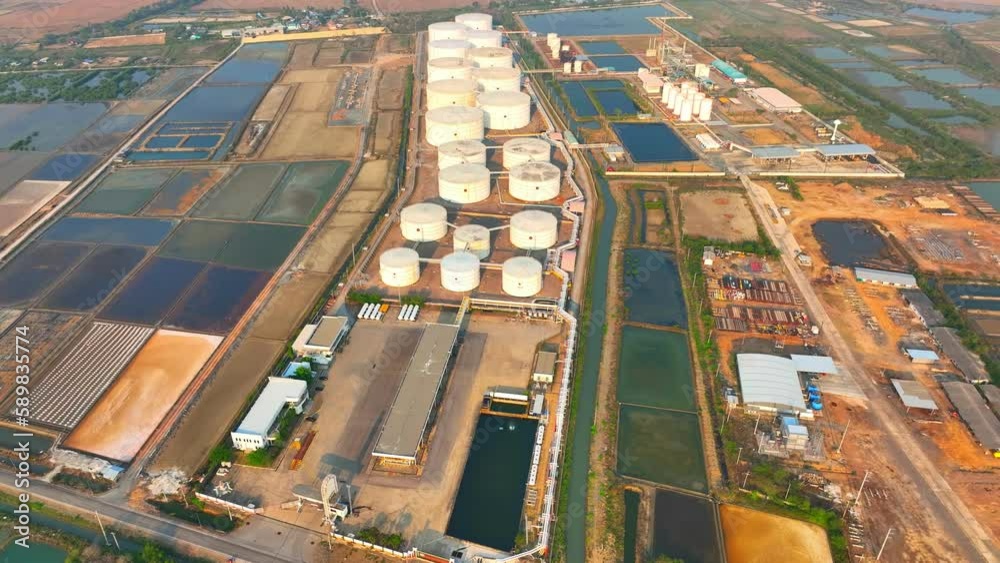 An oil depot plays an important role in the global petroleum supply ...