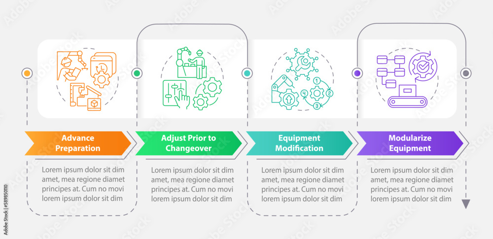 Transform internal into external rectangle infographic template. Data ...
