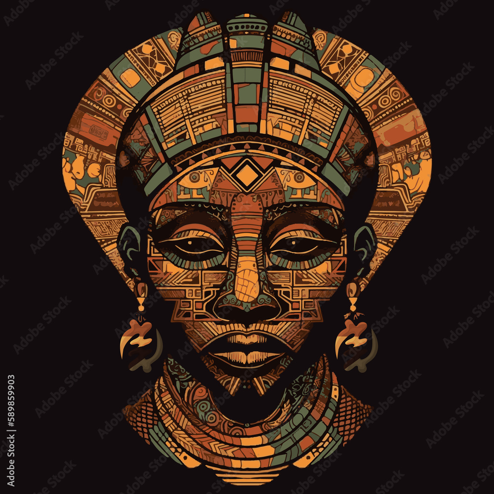 African art with pan-africanism symbolism and Adinkra Gye Nyame ...