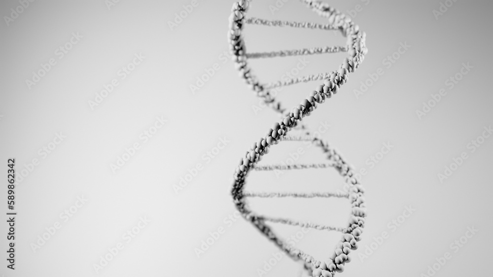 DNA Deoxyribonucleic acid, structure of double helix molecule ...