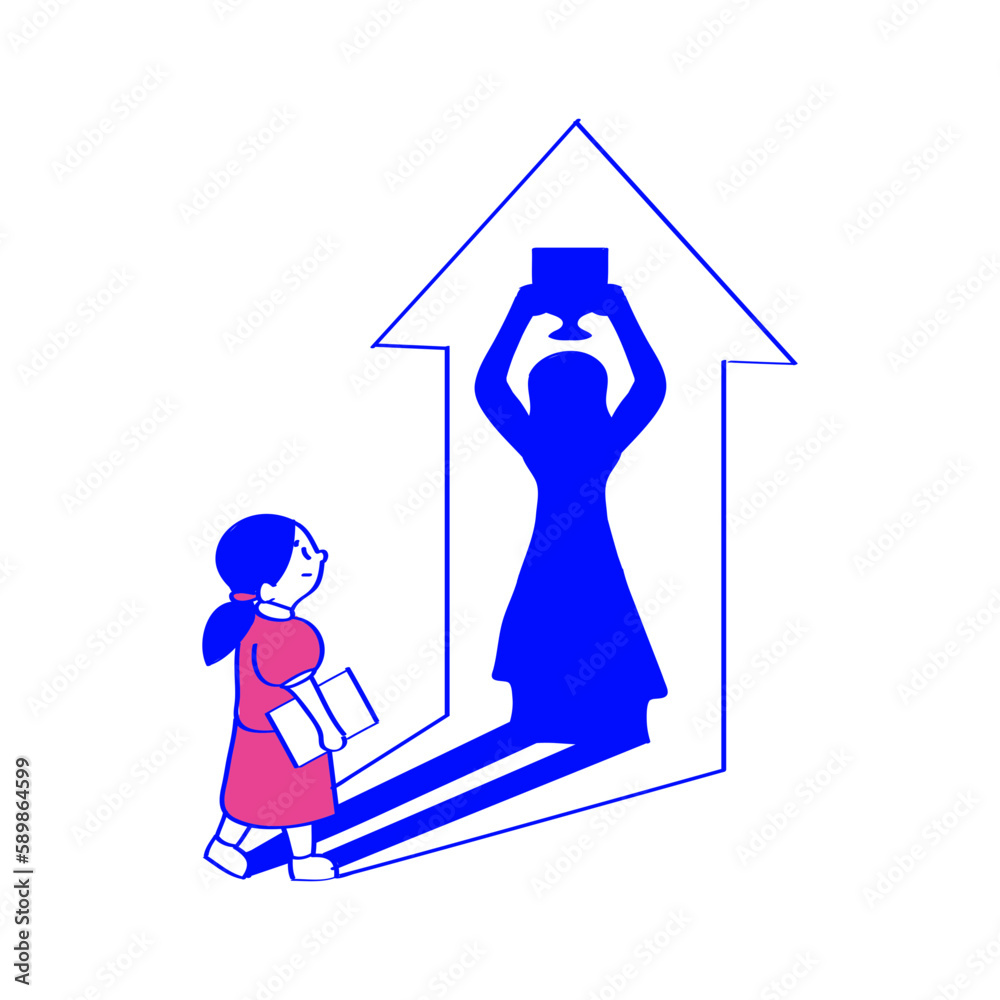 Self Reflection Professional vector characters in action, with duotone ...