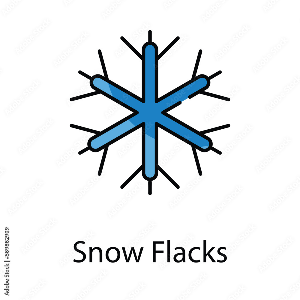 Snow Flacks icon. Suitable for Web Page, Mobile App, UI, UX and GUI ...