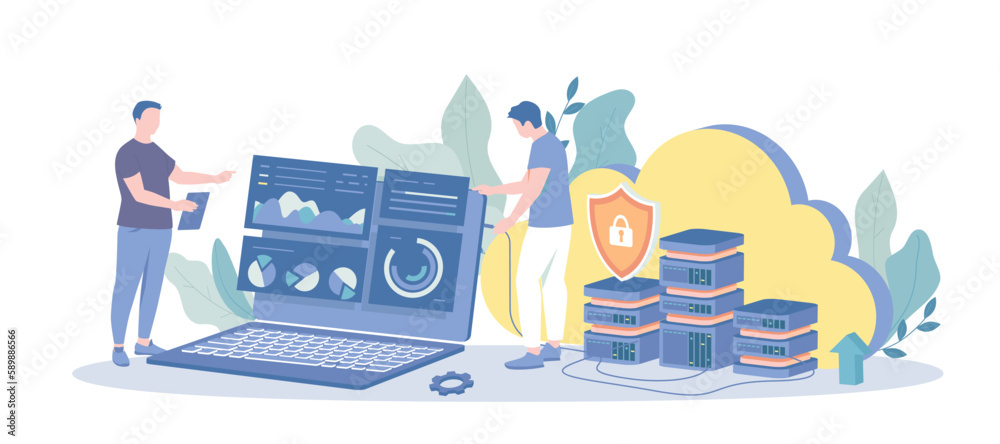 Web Hosting Service Online Database Cloud Computing Web Data Center Server File Storage And
