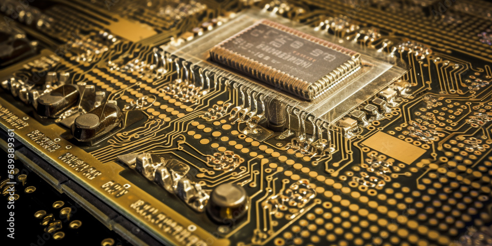 Scheda di circuito. Microchip. Concetto di CPU dei processori del ...