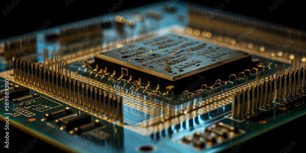 Scheda di circuito. Microchip. Concetto di CPU dei processori del ...