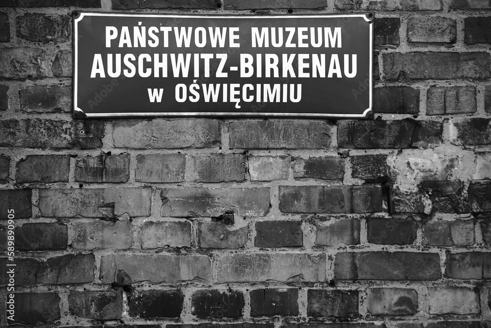 the German Nazi extermination camp of the Third Reich in Auschwitz ...
