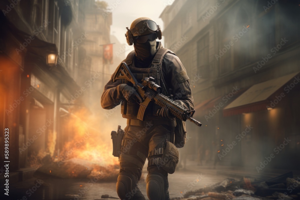 Photo & Art Print First Person Shooter Game Art FPS Wallpaper ...