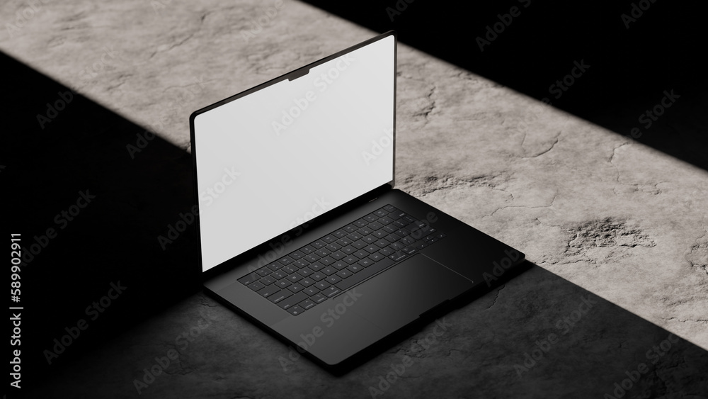 Macbook Pro M2 2023 mockup. Notebook blank display. Apple MacBook Pro ...