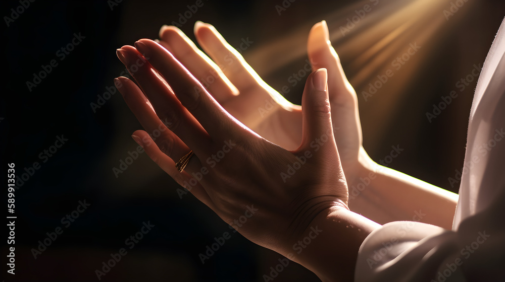 Divine Healing and Worship: Christian Hands Reaching Out in Eucharist ...