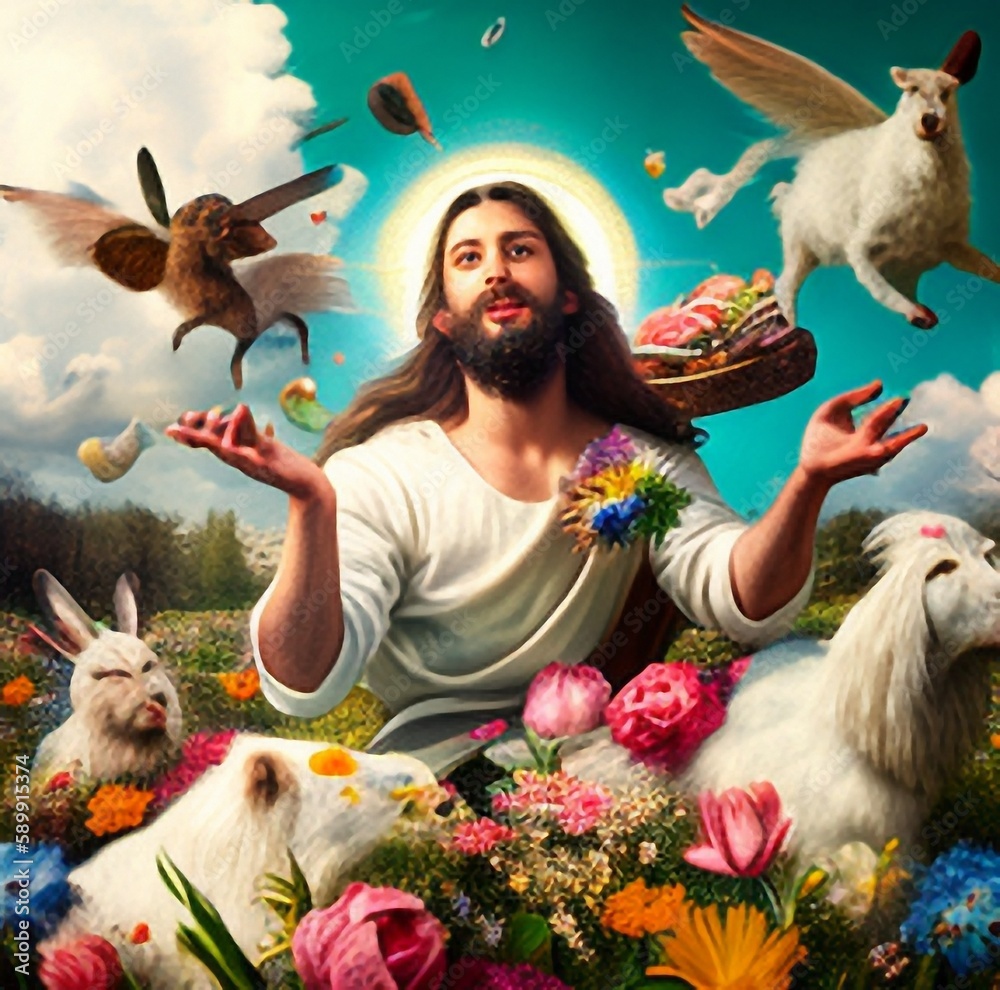 jesus style Stock Illustration | Adobe Stock