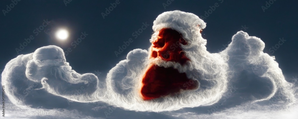 Cloud Shaped Like Santa Claus Spotted in Festive Night Sky Stock ...