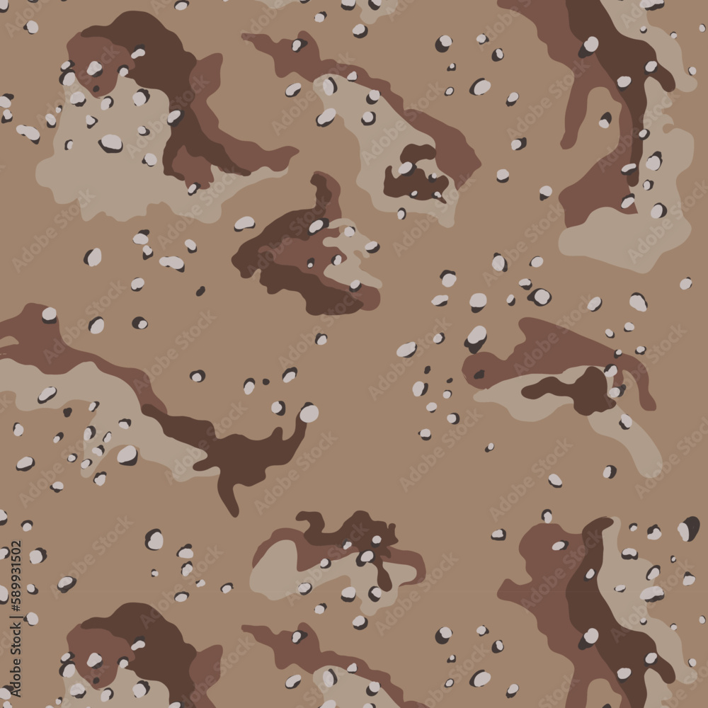 Seamless DBDU Chocolate Chip Desert Camouflage Pattern Stock Vector ...