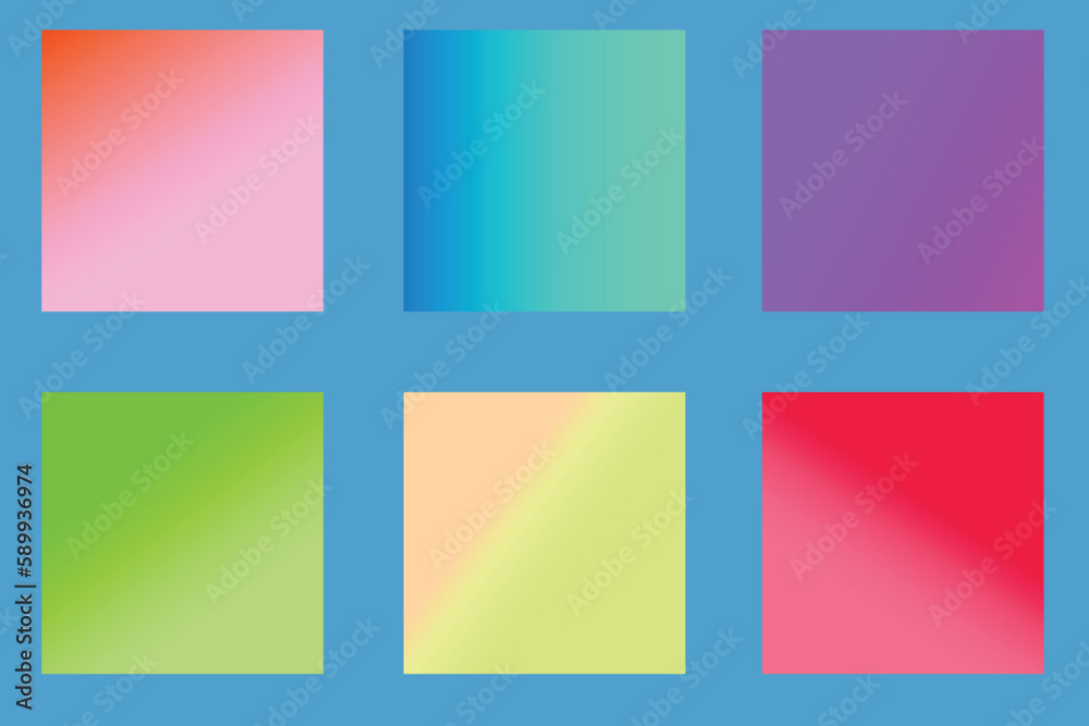 Set of colorful gradient backgrounds. You can use it social media posts ...