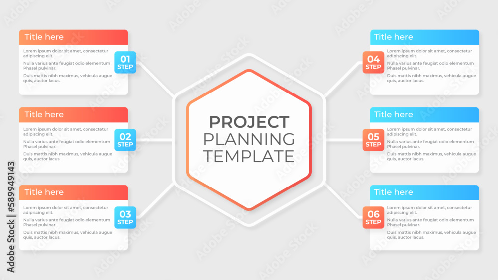 circular layout diagram with 5 list of steps, circular layout diagram ...