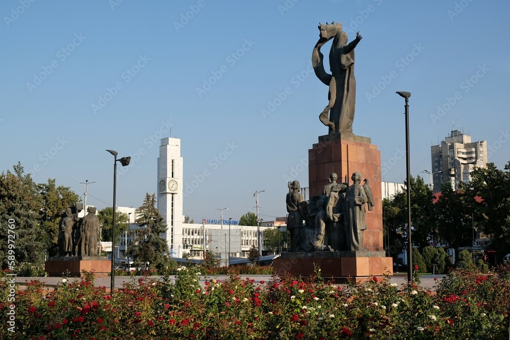 Bishkek, Kyrgyzstan - circa August 2022: Monument to Fighters of ...