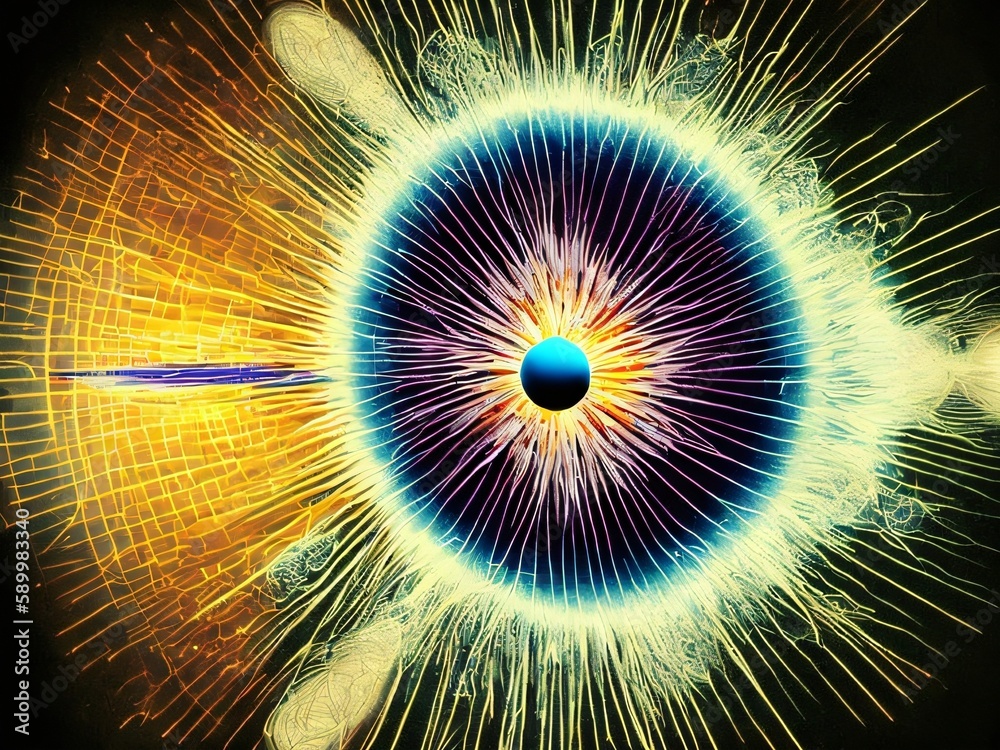 An image of the Higgs boson, also known as the God particle, abstract ...