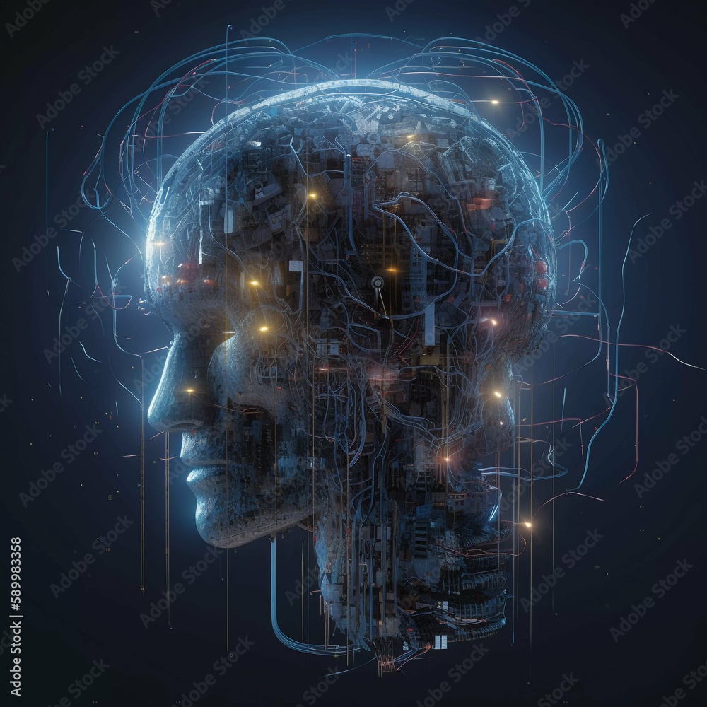 Digital Brain, cyber, future, neuro, synapse, digital future, cyborg ...