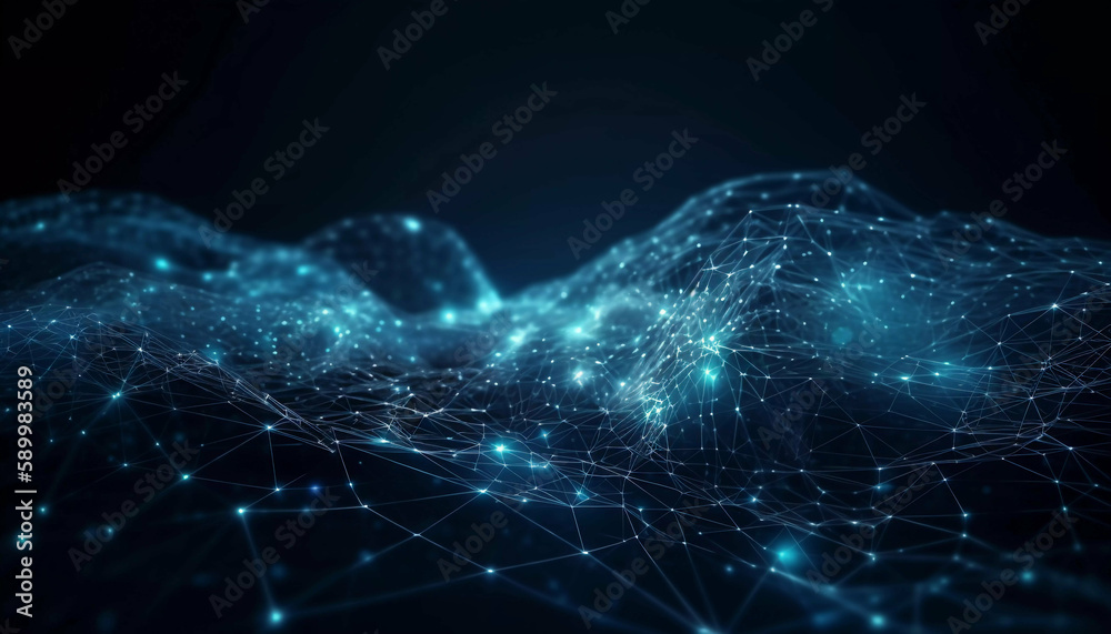 Digital background - digital, network, internet, AI, AGI, connections ...