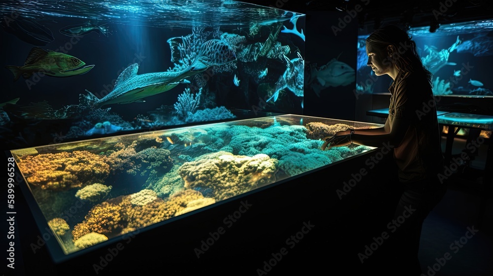 Explore the fascinating world of marine life with our interactive touch ...