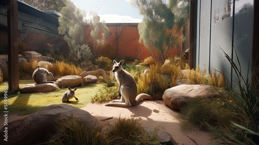 The kangaroo and wallaby habitat offers an immersive experience where ...