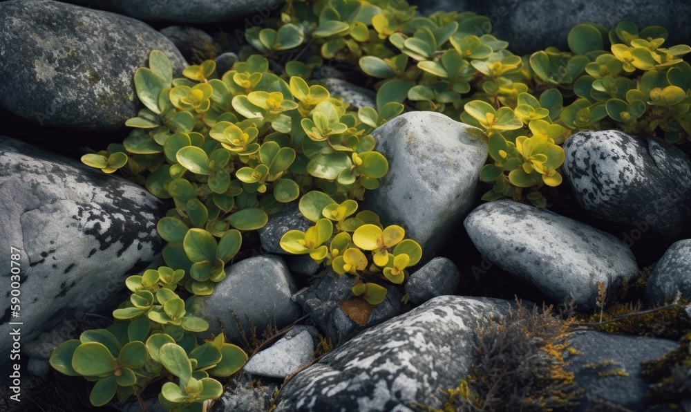 Cutout rock surrounded by fir trees. Garden design isolated on white ...