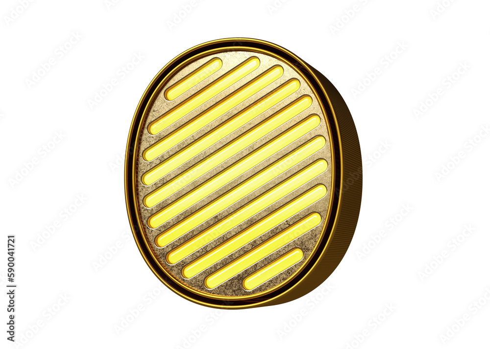 Golden retro neon font digit number 0. Beautiful typography for the ...