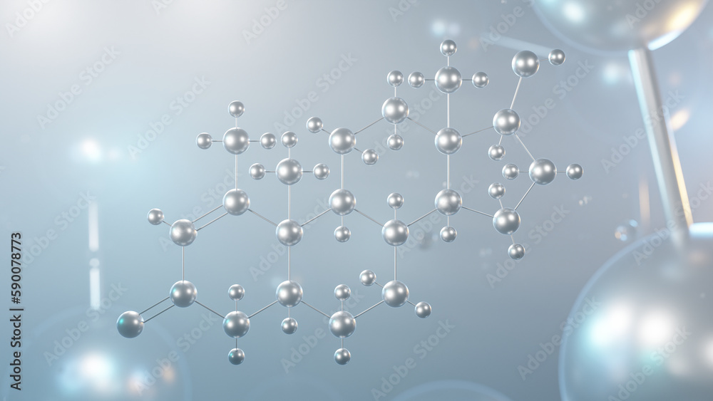 metenolone molecular structure, 3d model molecule, anabolic steroid ...