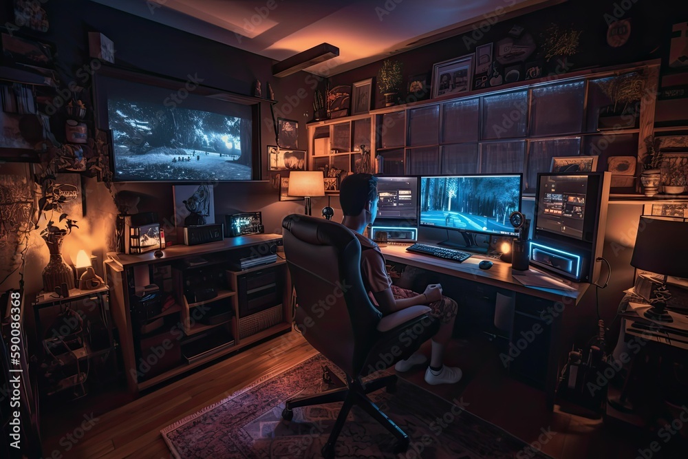 Inside a Pro Gamer's Lair: A Glimpse at their High-Tech Home Office ...