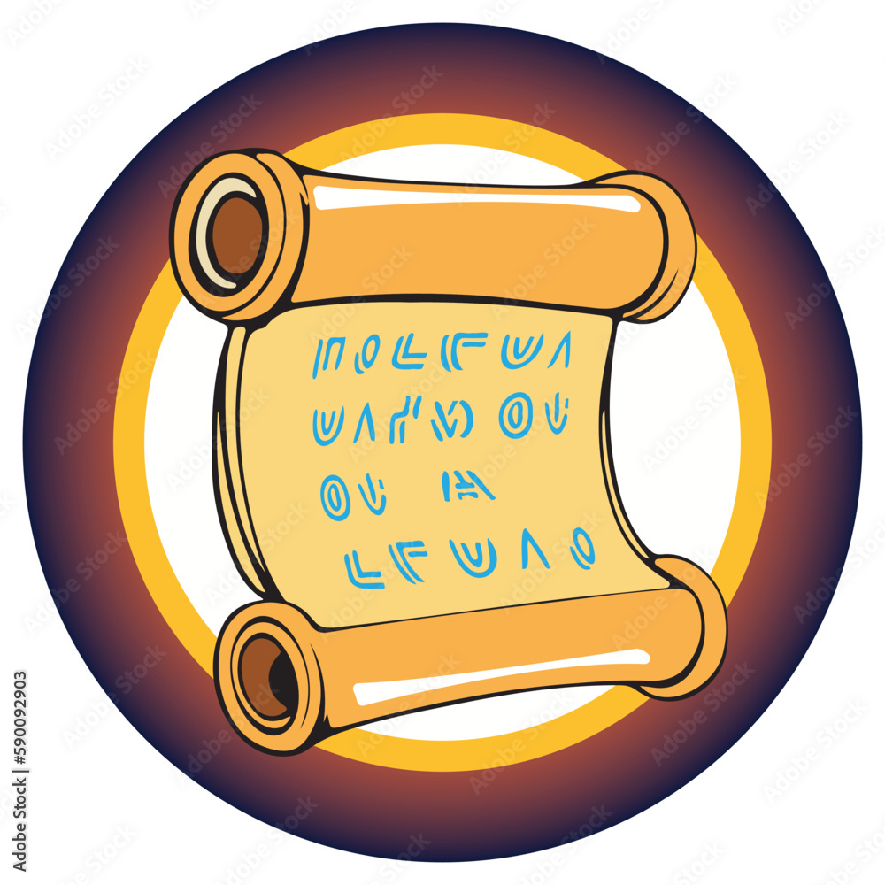 Cartoon ancient parchment scroll, old papyrus rolls. Medieval ...