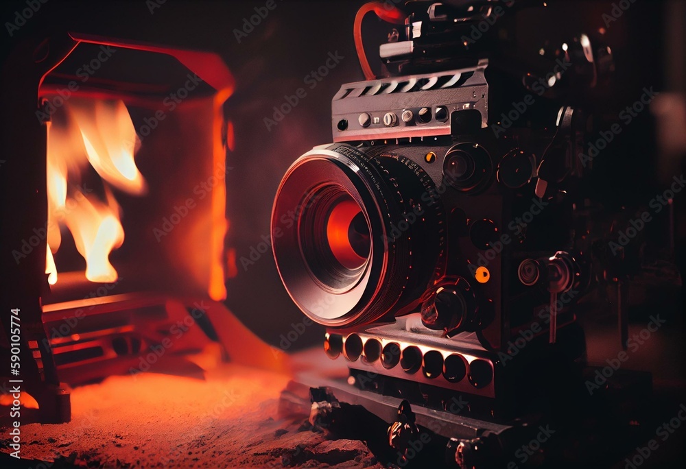 8mm camera footage with film grain effect and light burns in 4k ...