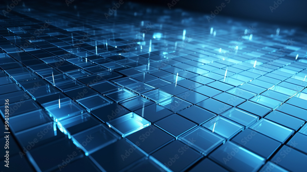 Clean blue tech background Stock-Illustration | Adobe Stock