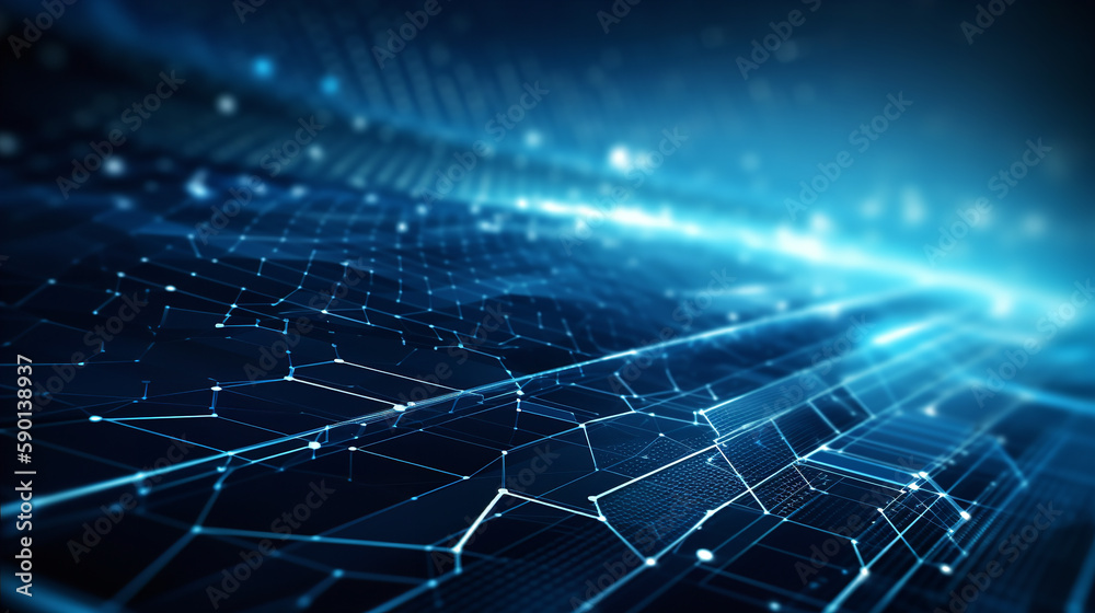 Clean blue tech background Stock Illustration | Adobe Stock