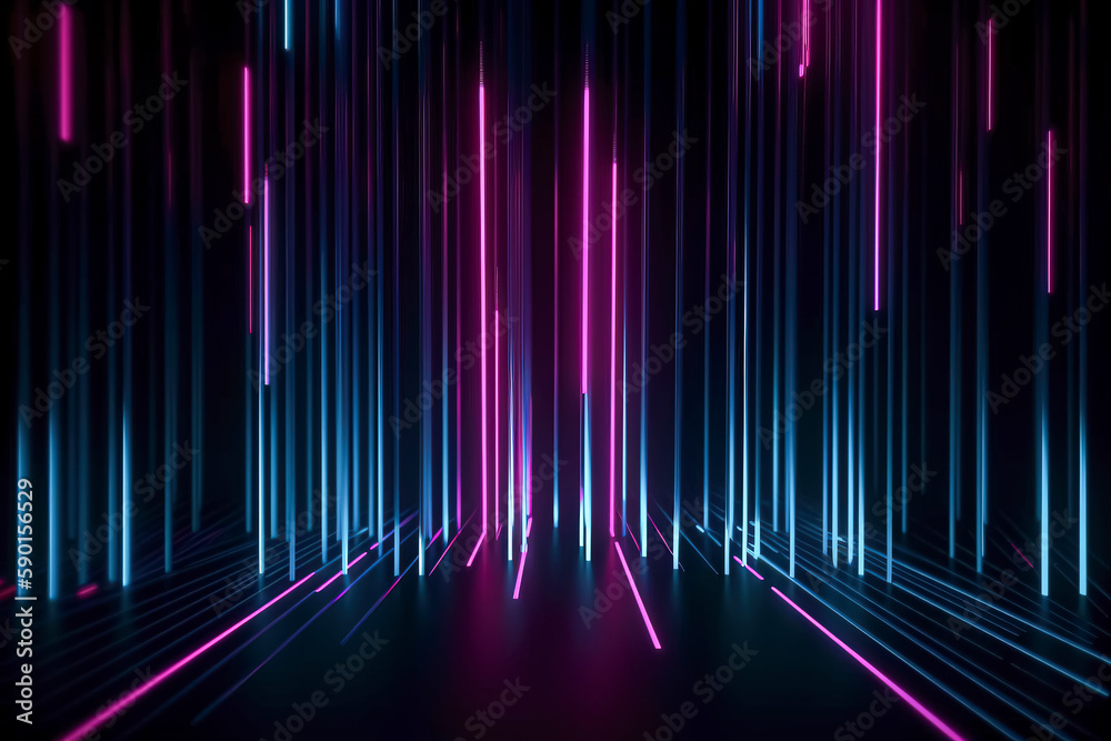 Enter the Neon Oasis: A Trendy and Bold Creative Backdrop of a Modern ...