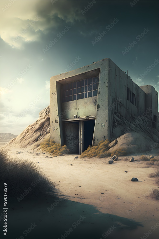 dr borgs country bunker apocalyptic ruins environment barren waste land ...